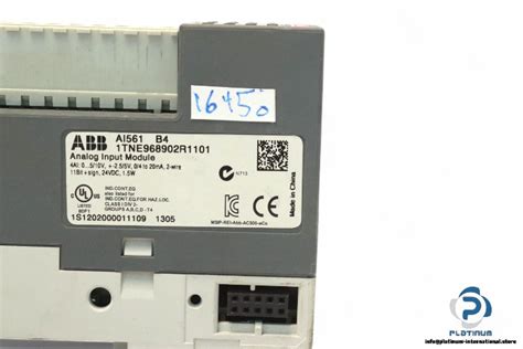 ABB AI ANALOG INPUT MODULE Platinum International
