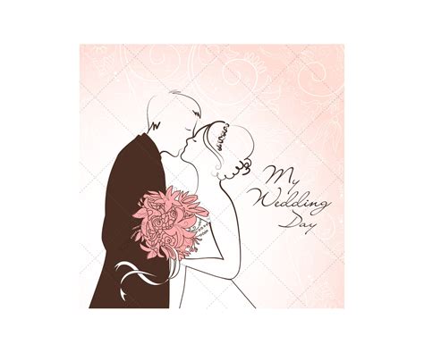 Wedding Card Vectors With Wedding Couple Wedding Card Design