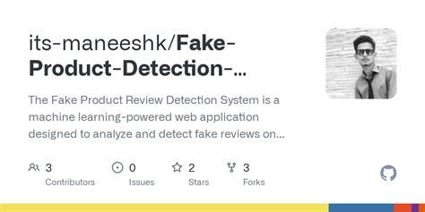 Github Its Maneeshk Fake Product Review Detection System This Project Is A Machine Learning