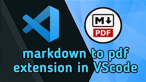 Markdown To Pdf Extension In Vscode Youtube