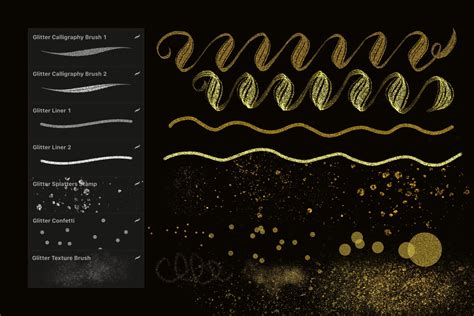 glitter procreate brushes design cuts