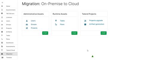 Selecting The Asset Type To Migrate Qlik Talend® Cloud Migration Toolkit User Guide Help