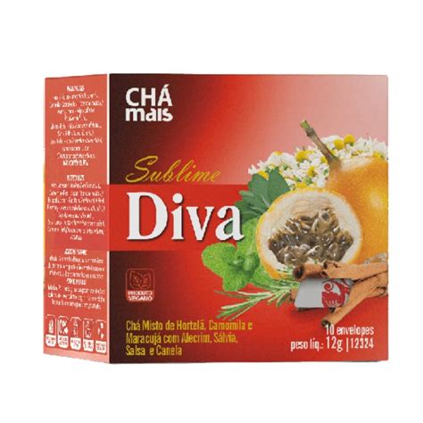 Chá Misto Sublime Diva 10 Sachês Chá Mais No Atacado Natural