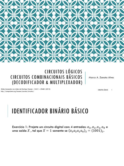 Aula11 Decodificador Multiplexador Pdf Circuitos Elétricos Engenharia Eletrônica