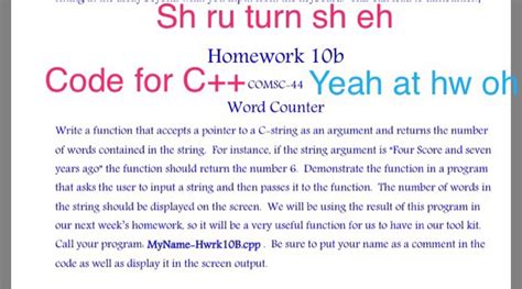 Solved Write A Function That Accepts A Pointer To A C String