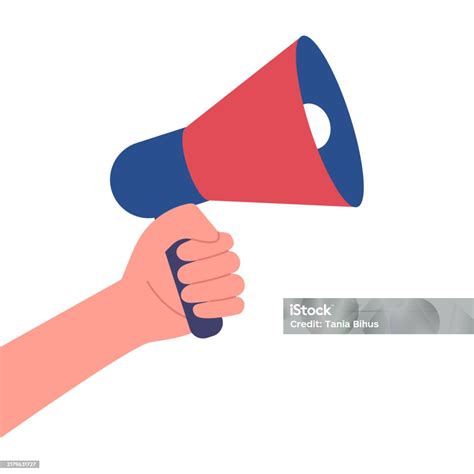 메가폰을 들고 있는 손 대통령 선거 운동의 개념입니다 2024년 미국에 투표하세요 벡터 일러스트 레이 션 2024년에 대한 스톡 벡터 아트 및 기타 이미지 Istock