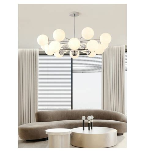 아파트 거실등 인테리어 천장등 전체 스펙트럼 Bauhaus 샹들리에 북유럽 마술 콩 지능형 안티 블루 라이트 분자 램프 중년 거실 스트로브 눈 보호 없음 티몬