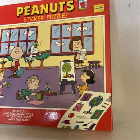 Ceaco Peanuts Charlie Brown 100 Piece Sticker Jigsaw Puzzle 1999