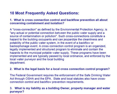 City Of Dover Delaware Cross Connection Control Program