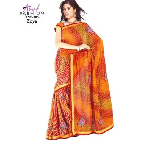 Pure Chiffon Designer Sarees At Best Price In Surat By Amit Fashion