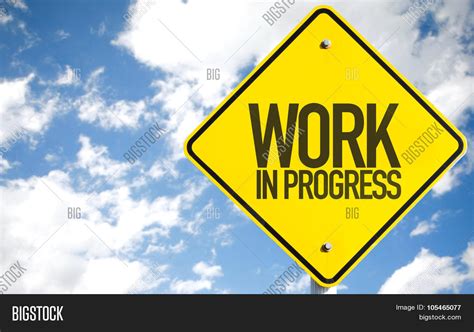 Work Progress Sign Sky Image Photo Free Trial Bigstock