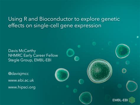 Using R And Bioconductor To Explore Genetic Effects On Single Cell Gene Expression Speaker Deck