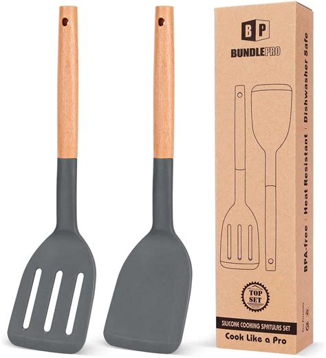 Farberware Professional Red Mini Beech Wood Handle Spatula Set