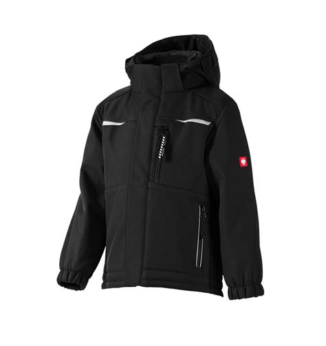Kinder Softshelljacke E S Motion Schwarz Strauss