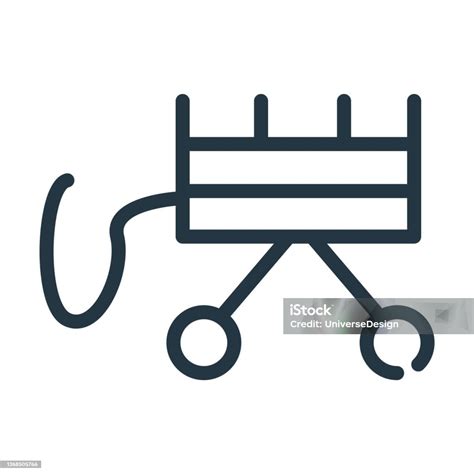 자동차 트롤리 얇은 라인 아이콘 공항 터미널 개념에서 차량 자동차 선형 아이콘 절연 개요 기호 웹 디자인 및 앱에 대한 벡터 그림 기호 요소입니다 0명에 대한 스톡 벡터