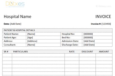 Doctors Invoice Template Professional Sample Template Collection