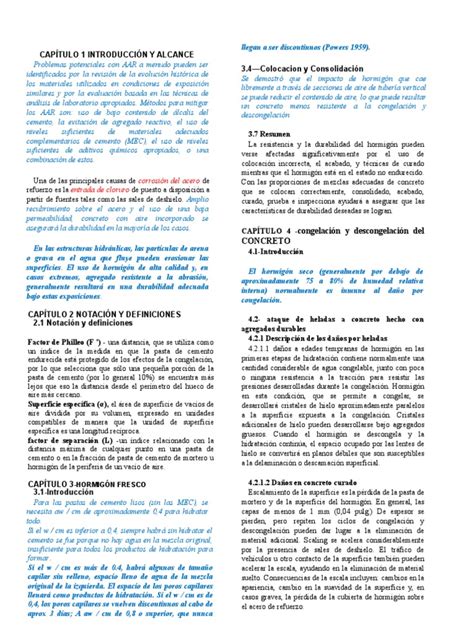Aci 201 2r 08 Resumen Pdf Hormigón Cemento