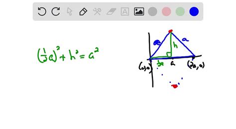 Solved If Two Vertices Of An Equilateral Triangle Are At 0 0 And 2 A 0 What Point Is The