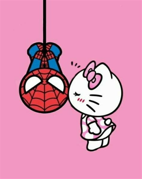 Wallpaper Backgrounds Hello Kitty And Spider Man Hello Kitty Drawing