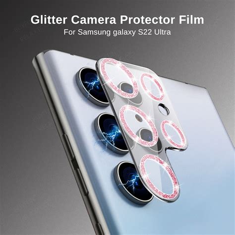 Diamond Glitter Camera Lens Tempered Glass Protector Cover For Samsung