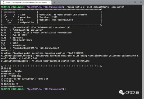 OpenFOAM编程案例02 程序参数