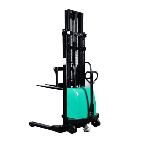 1000kg Portable Truck Cargo Load Unload Self Lifting Semi Electric Stacker Self Loading Pallet