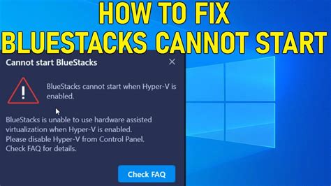 How To Fix Bluestacks Cannot Start When Hyper V Is Enabled Guide 2019 Youtube
