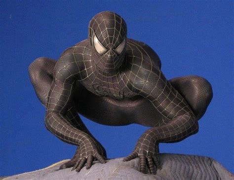 The Iconic Black Suit Spider Man 3 2007 Tobey Maguire Spider Man Behind The Scenes Spider