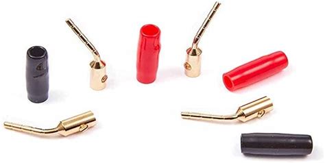 スピーカー ターミナル 用 金メッキ プッシュ式 ピンプラグ ミニプラグ