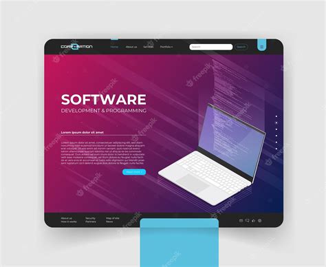 Premium Vector Software Development And Programming Program Code On Laptop Screen Big Data