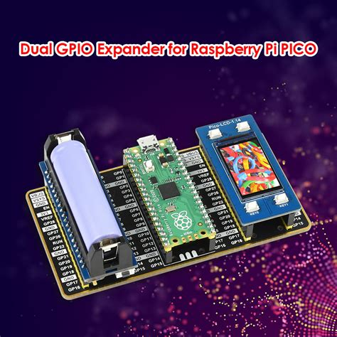 Usb Power Two Sets Male Headers Dual Gpio Expander Para Raspberry Pi Pico Walmart En Línea