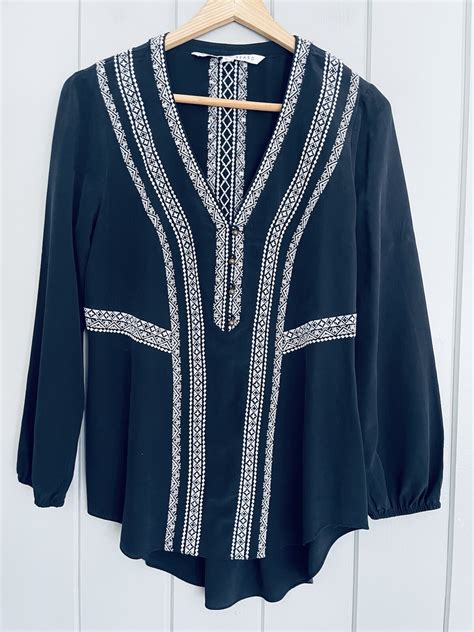 Veronica Beard Loreto Top 4 Embroidered Silk Blouse B… Gem