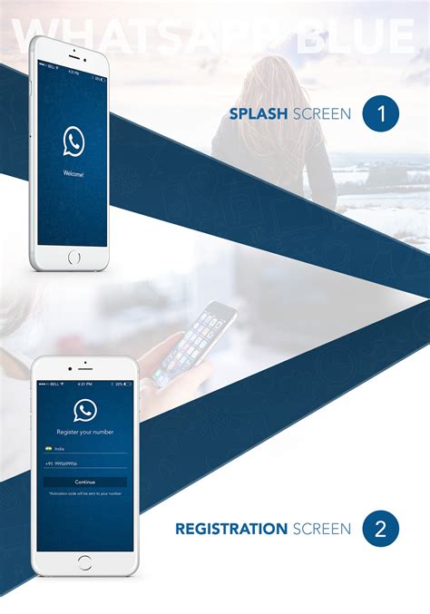 WhatsApp Blue IOS Mobile Design Concept On Behance