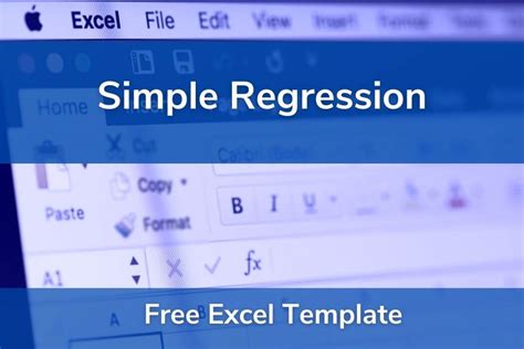 Simple Regression Excel Template 365 Financial Analyst