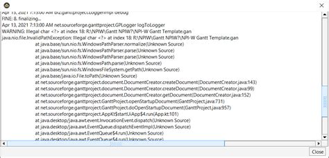 Error When Opening Shared File From Server Ganttproject Desktop