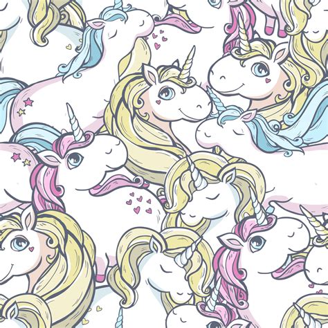 Vector Pattern With Unicorns 13462477 Vector Art At Vecteezy
