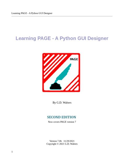 Learning Page A Python Gui Designer Tutorial V70b Pdf Graphical User Interfaces