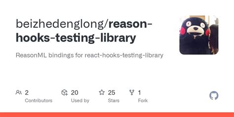 Reason Hooks Testing Library Reasonml Bindings For React Hooks Testing Library Rreactjs
