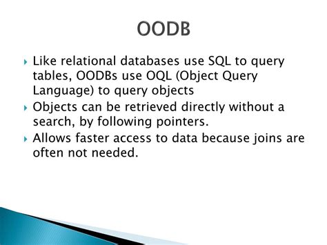PPT OODB Object Oriented Mappings PowerPoint Presentation Free Download ID