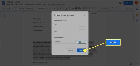 How To Indent On Google Docs