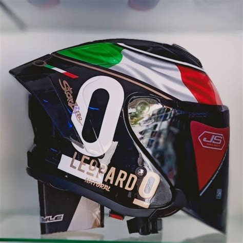 Helm Js Armor Motif Leopard Black Gloss Lazada Indonesia