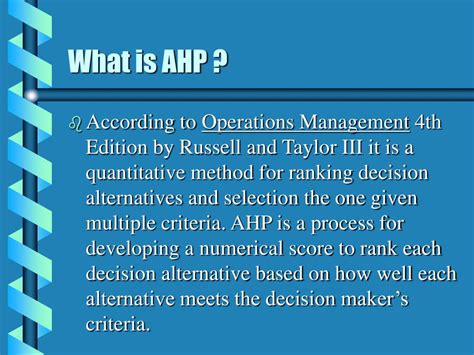 Ppt Analytical Hierarchy Process Ahp Powerpoint Presentation Free Download Id 165601