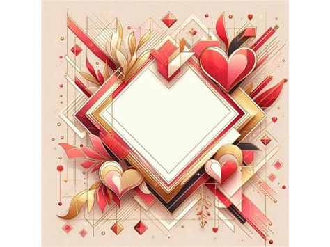 A Modern Angular Frame Featuring Heart Graphic By Creativeguru · Creative Fabrica