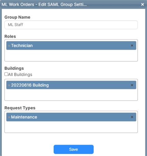 ML Work Orders SAML Integration Google ML Work Orders