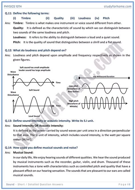Sound Short And Detailed Question Answers Physics 10th