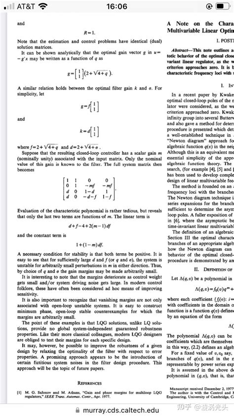 控制理论有哪些奠基性的学术论文 知乎