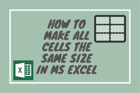 Make All Cells The Same Size In Excel QuickExcel