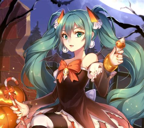 Cute Halloween Anime Girl Wallpapers Wallpaper Cave