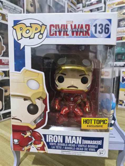 Funko Funko Pop Iron Man Unmasked 136 As Is Sb 400 Increments 10 20 30 Facebook
