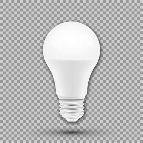 투명 한 배경 벡터 일러스트 레이 션에 고립 된 Led 전구 프리미엄 벡터